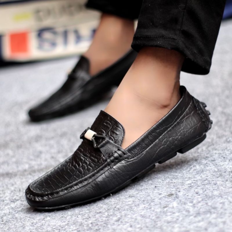 Jual Sultan Footwear Sepatu Kasual slip On Slop loafers Kulit Asli ...