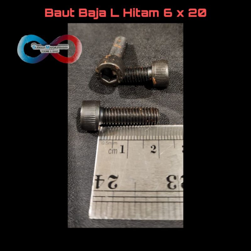 Jual Baut L Baja 6x20 mm / Baut L Hitam | Shopee Indonesia