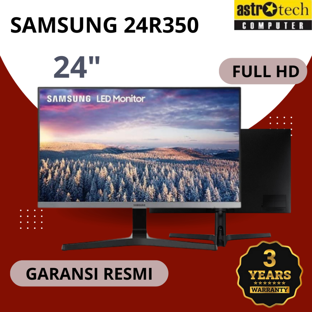 Jual Samsung monitor LED S24R350FHE /24R350 (24" IPS, 75Hz, Bezel-less ...