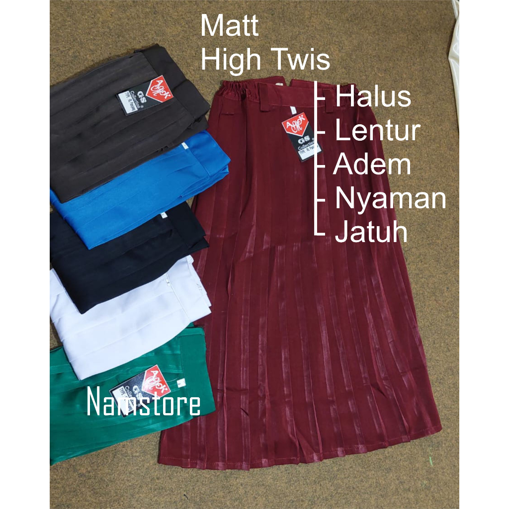 Jual Rok panjang Merah model RA(rempel/lipit dari atas/full) Seragam sekolah SD/MI | Shopee ...