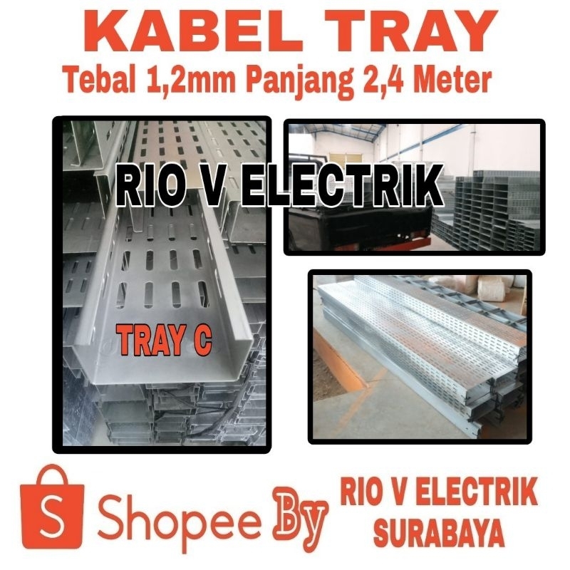 Jual RAK KABEL / CABLE TRAY PERFORATED U dan C 300X100X2400 1,2mm ...