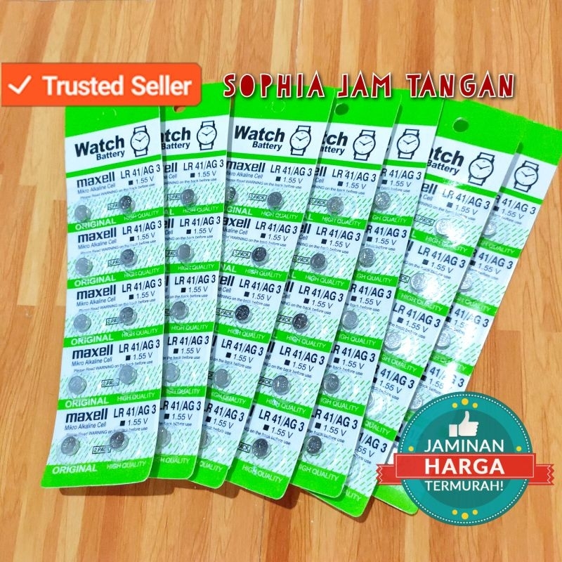 Jual HARGA 1 LEMBAR Baterai batrei LR41 / AG3 / LR 41 /AG 3 / SR41 / SR 41 / L736F batrei ...