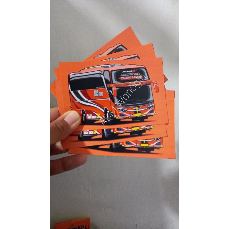 Jual 5 Stiker Bus Sticker Bis Bris Trans Tuan Muda Background Orange Shopee Indonesia