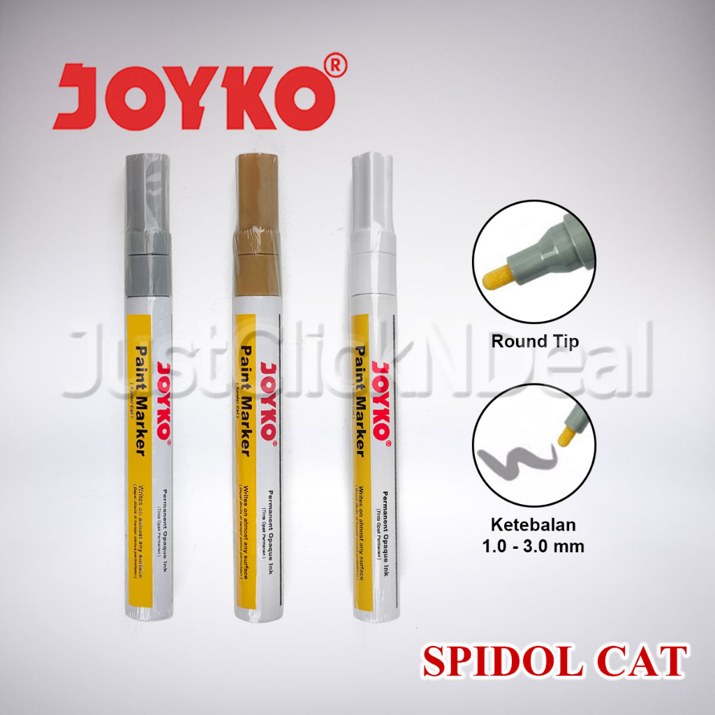 Jual Joyko Spidol Cat Warna Putih Gold Silver Permanent Paint Marker ...