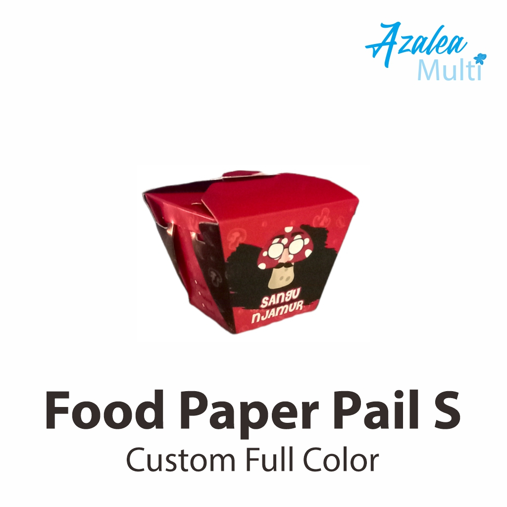 Jual Food Paper Pail S (small) - Custom Full Color | Shopee Indonesia