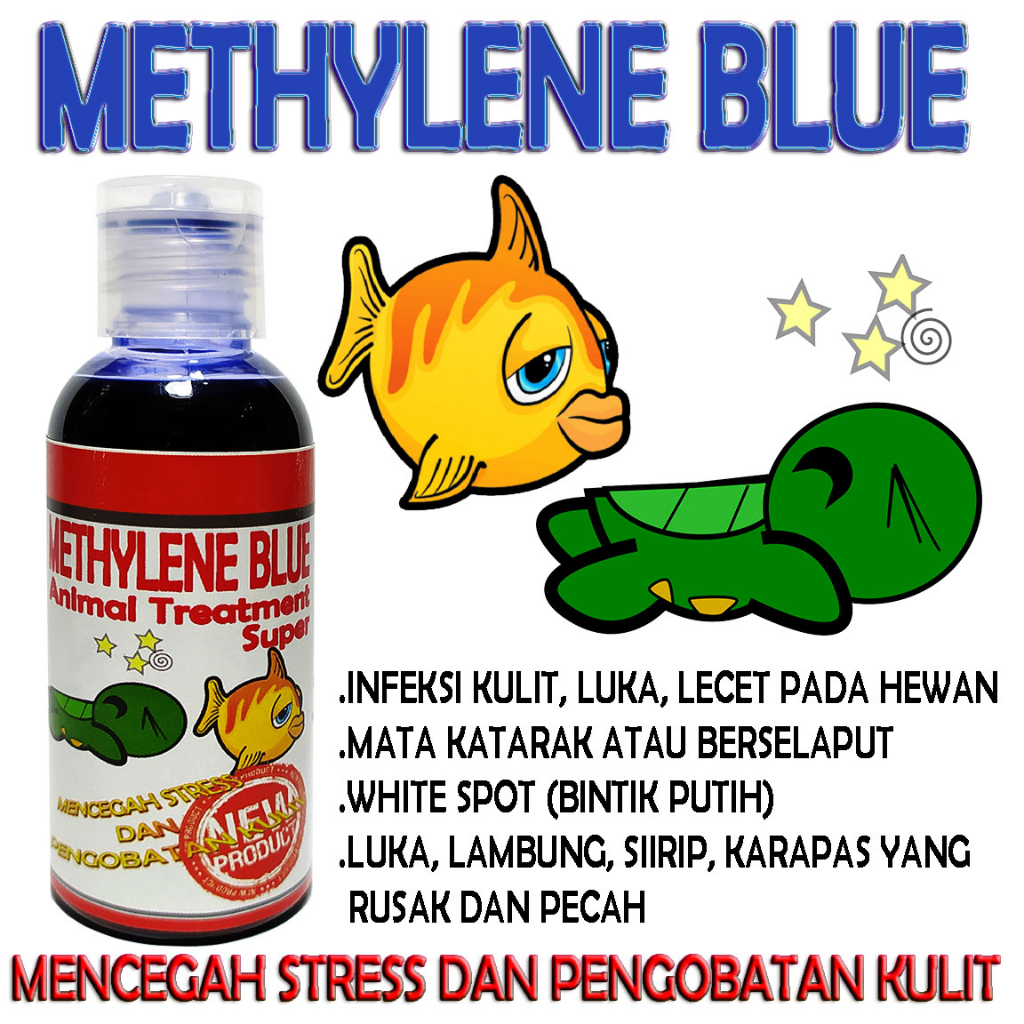 Jual METHYLENE BLUE OBAT BIRU LUKA SIRIP IKAN ANTI JAMUR KURAKURA AIR TURTLE BRAZIL RES AMBON ...