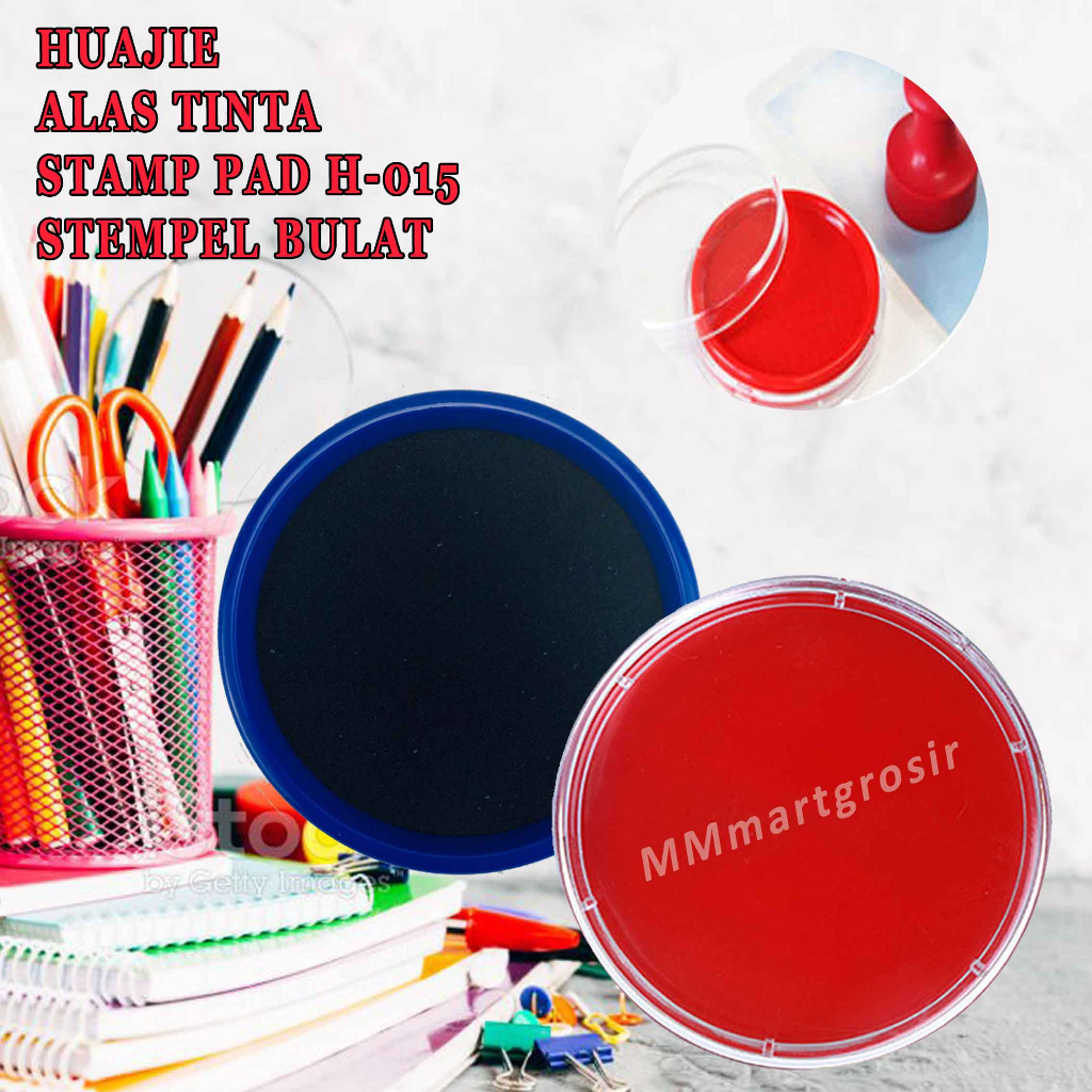 Jual Huajie Stamp Pad / Alas Tinta / Stamp Pad Bulat & Persegi ...