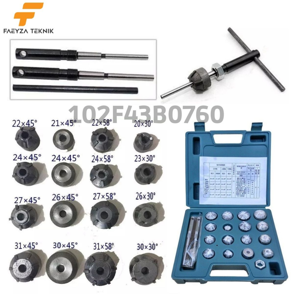 Jual Valve seat cutter Alat sekrap seating klep motor 22-31mm gagang ...