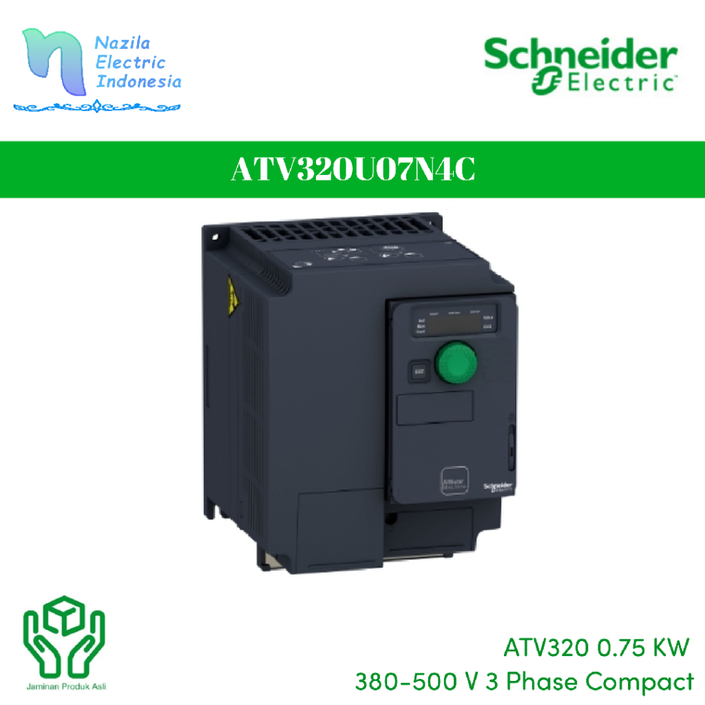 Jual Schneider Inverter Altivar ATV320 3P 0.75kW 380V ATV320U07N4C ...