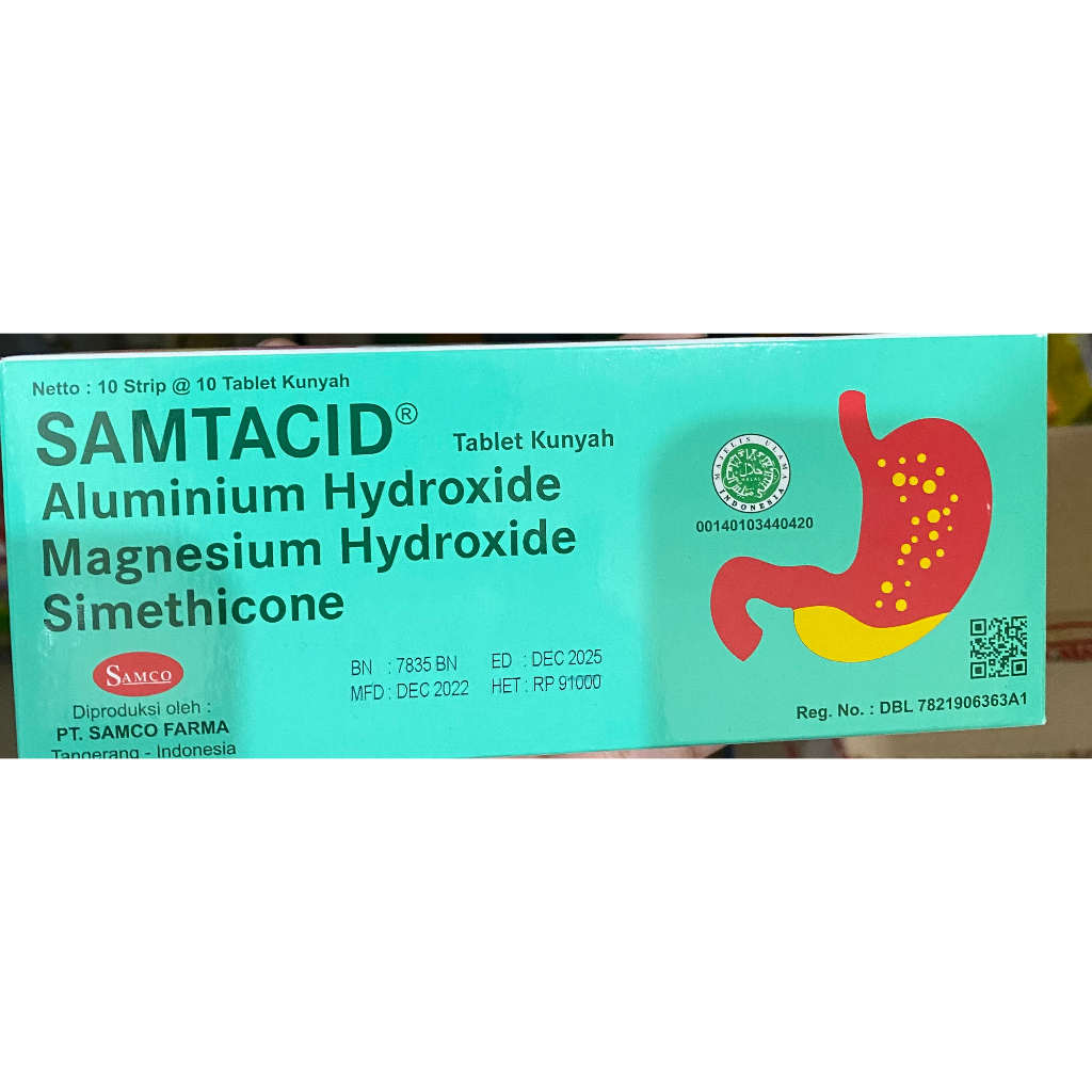 Jual SAMTACID BOX 100 TABLET KUNYAH | Shopee Indonesia