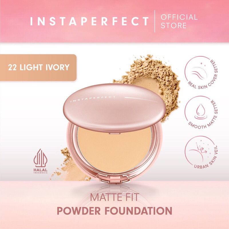 Jual Wardah Instaperfect Matte Fit Powder Foundation 13g | Bedak SPF 20 ...