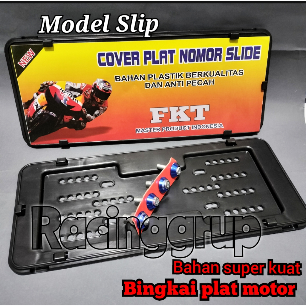 Jual (TIPE SLIP)cover bingkai plat motor slim harga 2 pcs | Shopee ...