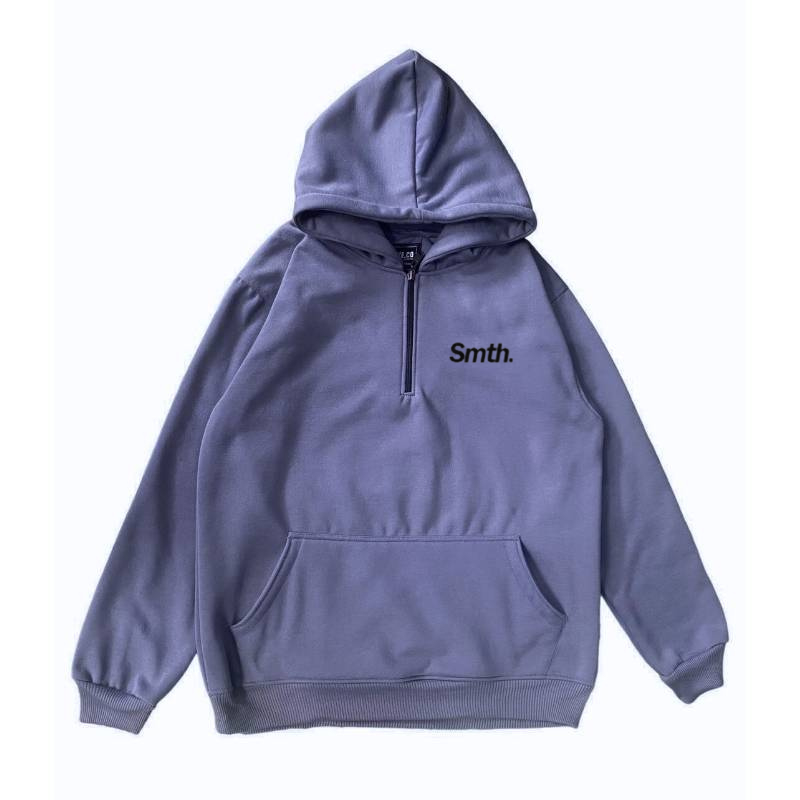Jual Smith Sweater Hoodie Pria Half Zip Denim Premium | Shopee Indonesia