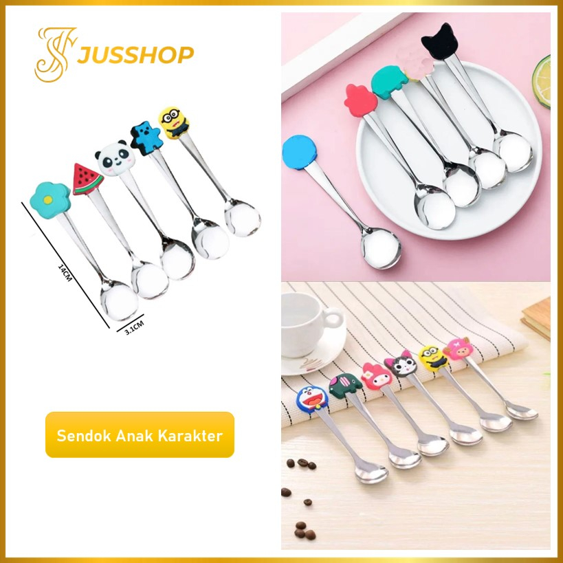 Jual Sendok Makan Anak Stainless Karakter Lucu Sendok Kecil Karakter ...