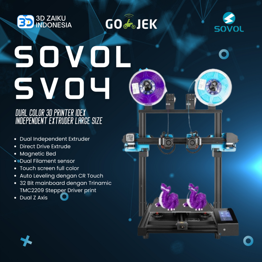 Jual Sovol SV04 Dual Color 3D Printer IDEX Independent Extruder Large Size | Shopee Indonesia
