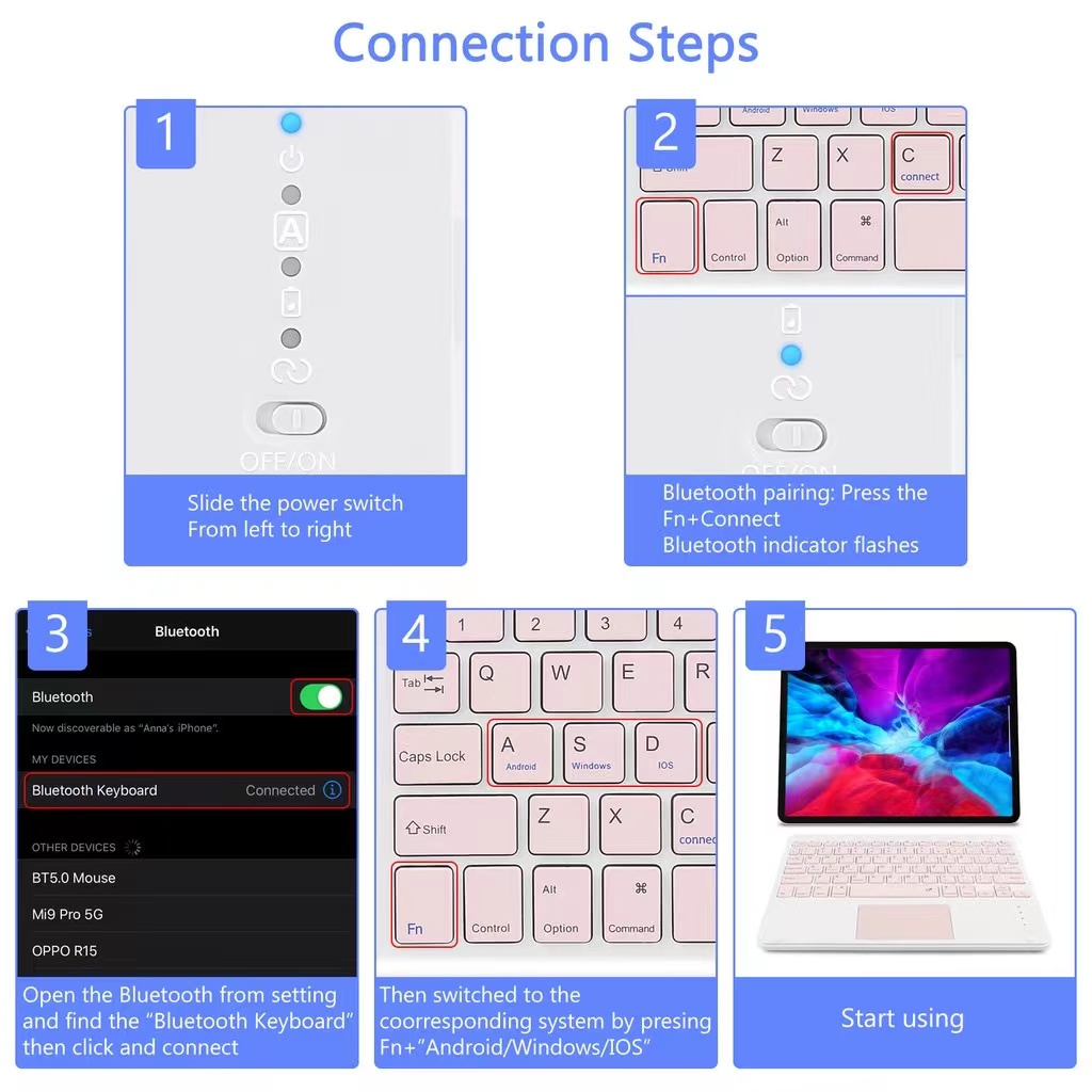 Jual KEYBOARD TRACKPAD WIRELESS CASE HUAWEI MATEPAD AIR 11.5 / MATEPAD ...