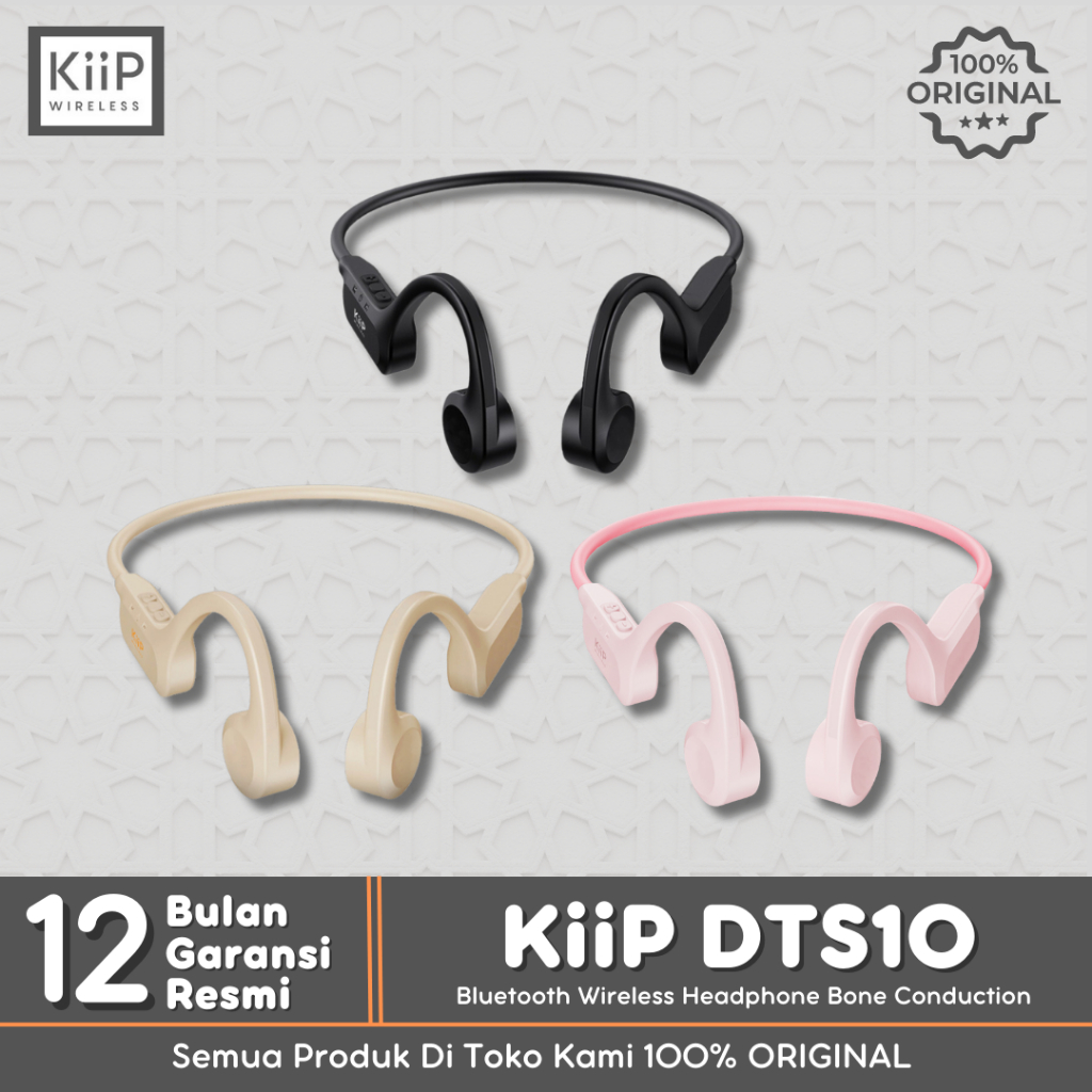 Jual KiiP Wireless DTS10 Bluetooth Headphone Bone Conduction Earphone ...