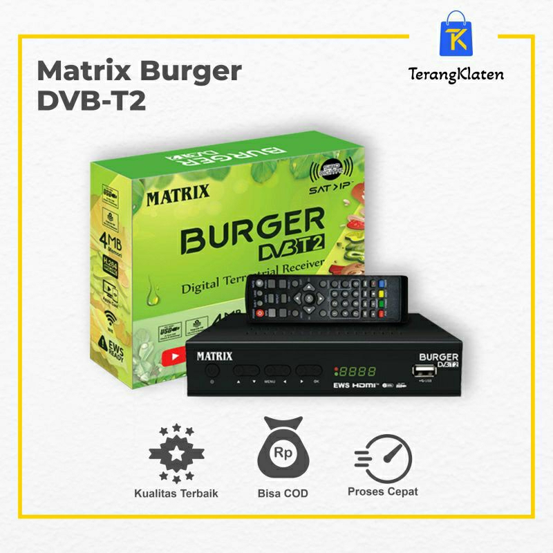 Jual STB TV DIGITAL SET TOP BOX MATRIX BURGER DVB T2 | Shopee Indonesia