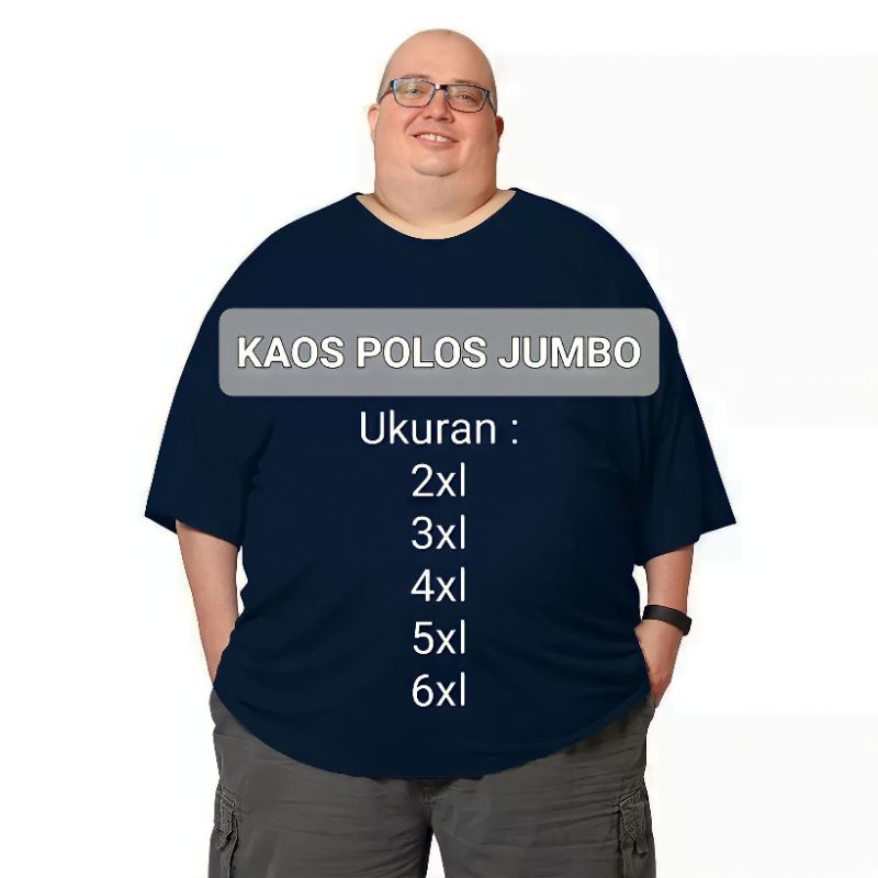 Jual Kaos polos besar lengan pendek pria wanita/2xl-3xl-4xl-5xl dan 6xl | Shopee Indonesia