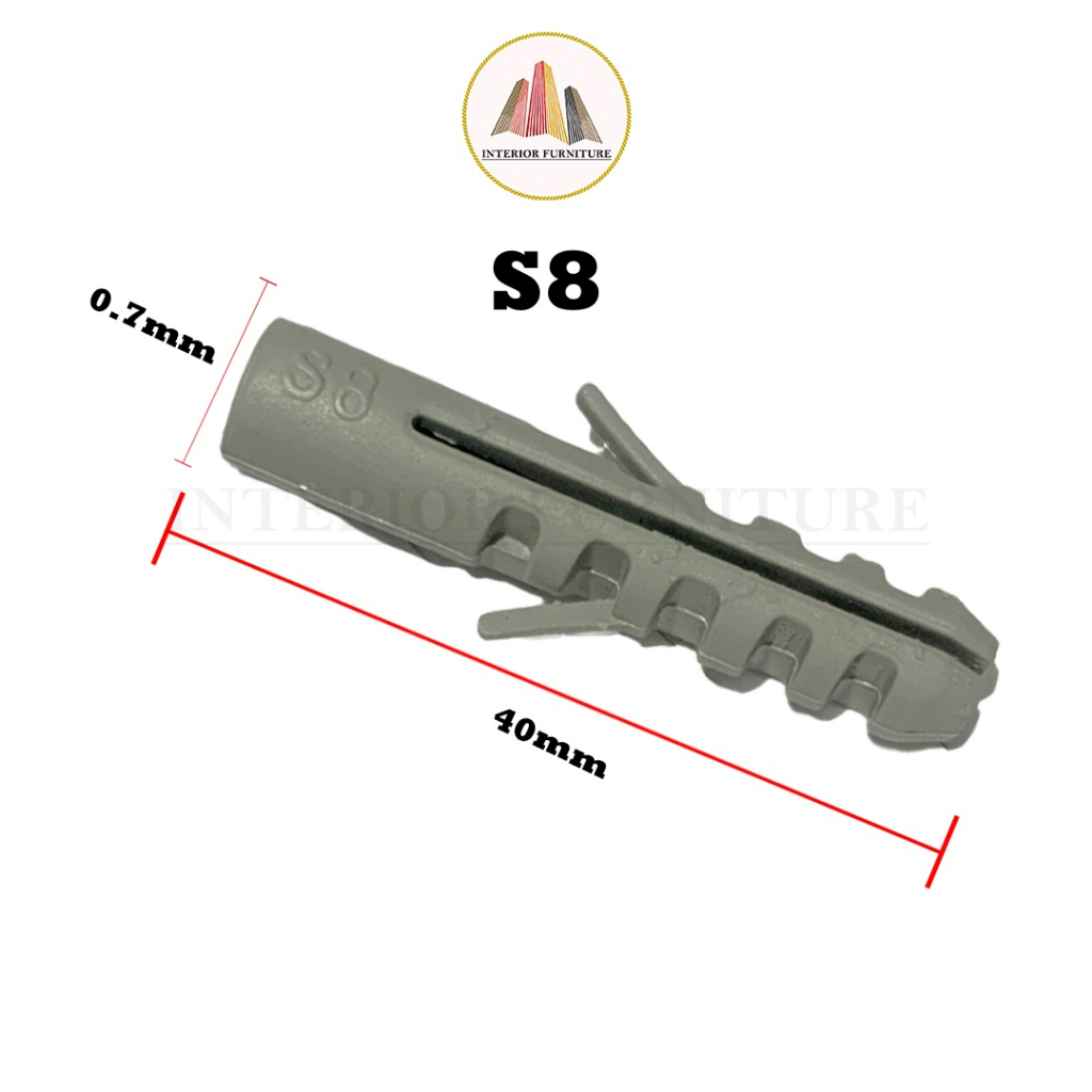 Jual Baut Dinding Penguat Sekrup Penahan Skrup Mur Baut Tanam Tembok Bangunan S6 & S8 | Shopee ...