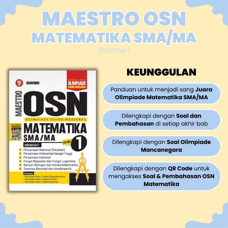 Jual BUKU MAESTRO OSN MATEMATIKA SMA/MA VOLUME 1 SUKINO | Shopee Indonesia