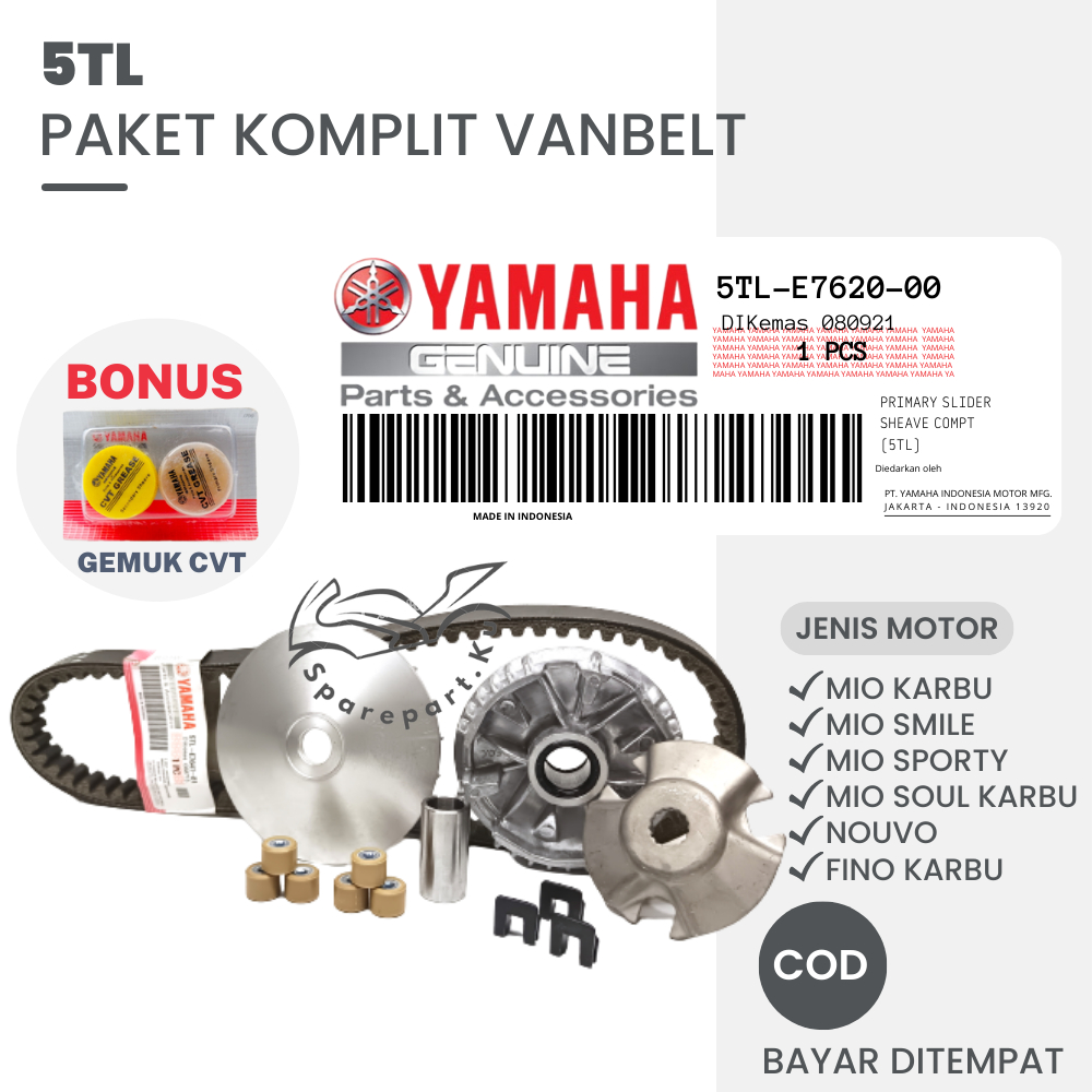 Jual (HEMAT) BONUS GEMUK + PAKET CVT MIO SPORTY YAMAHA MIO SMILE SOUL KARBU FINO NOUVO / RUMAH ...