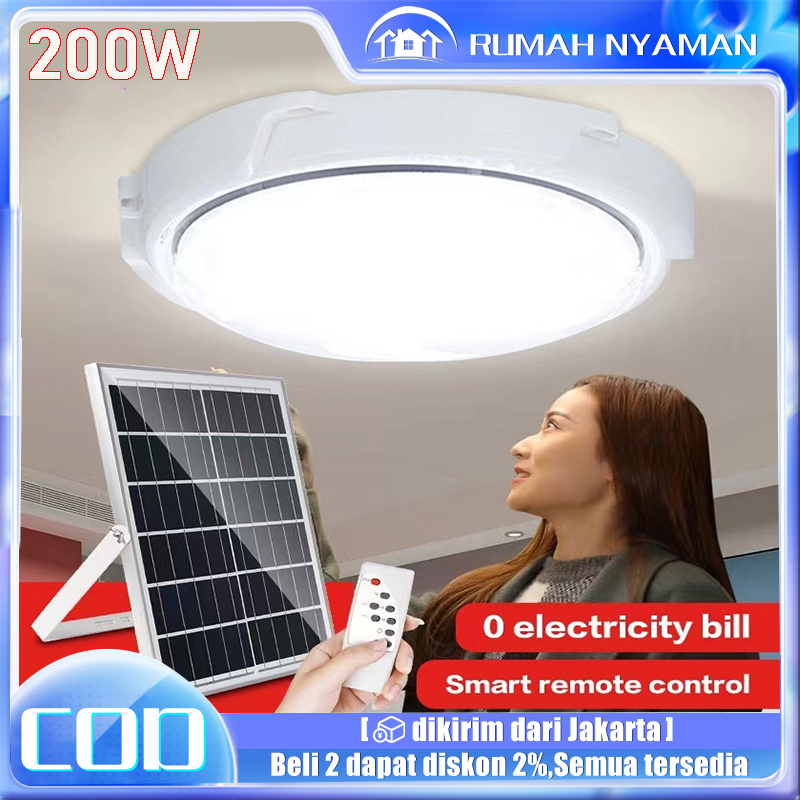 Jual Solar Ceiling Lampu 100W /200W Lampu Solar Cell Lampu Langit ...