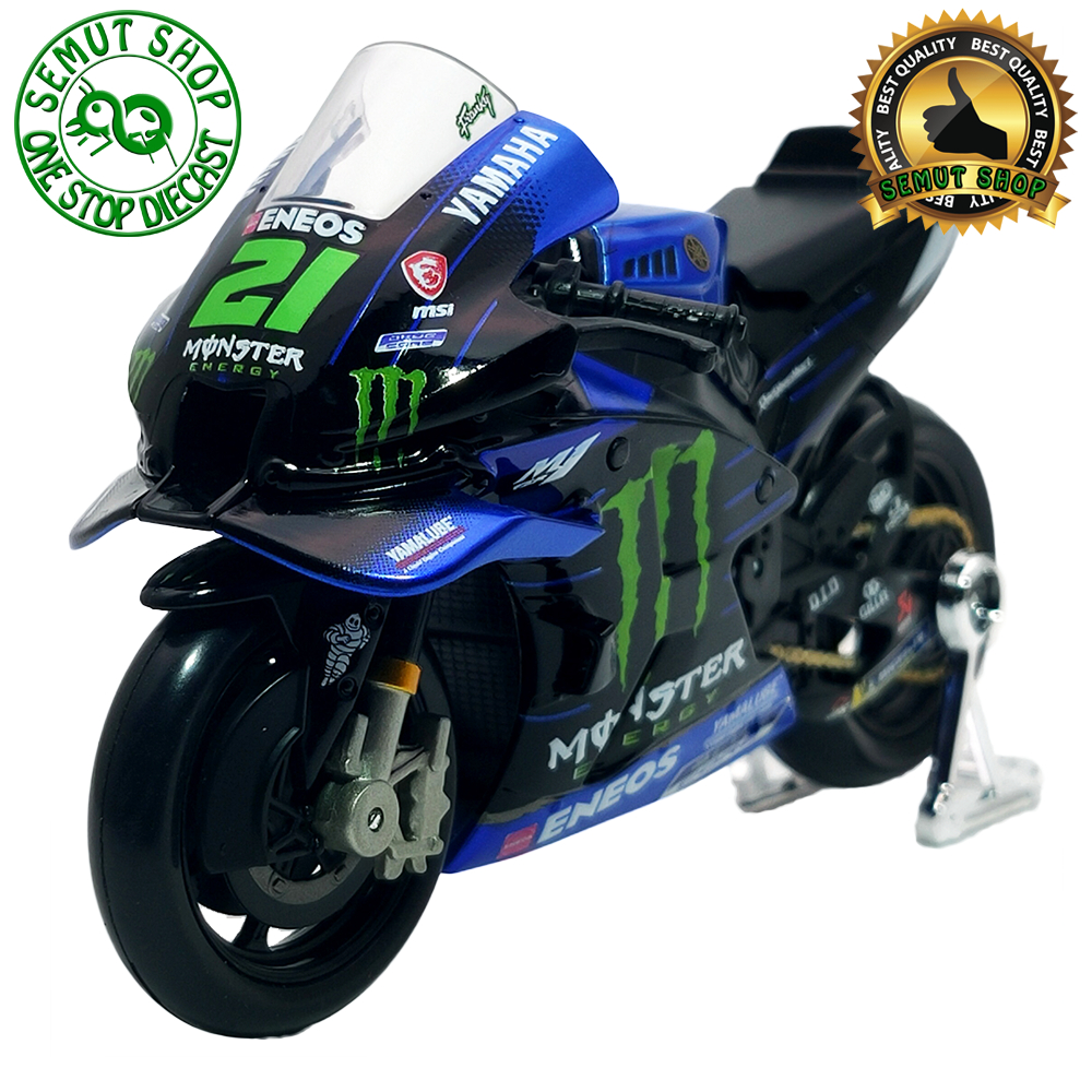 Jual Maisto 1:18 Motogp 2022 Yamaha M1 VZR #21 Franco Morbidelli Monster | Shopee Indonesia