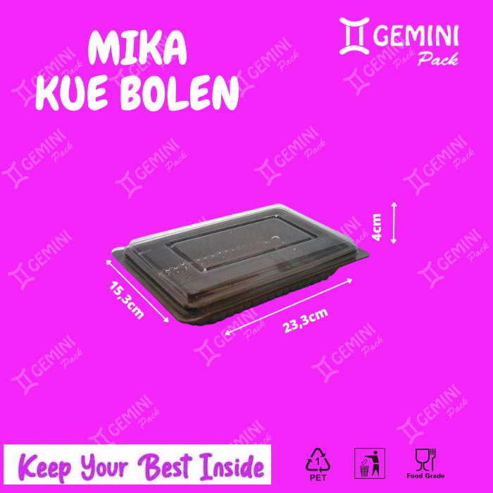 Jual 100pcs - Mika Kue Bolen Tempat Kue Brownies Per Pack / Mika ...