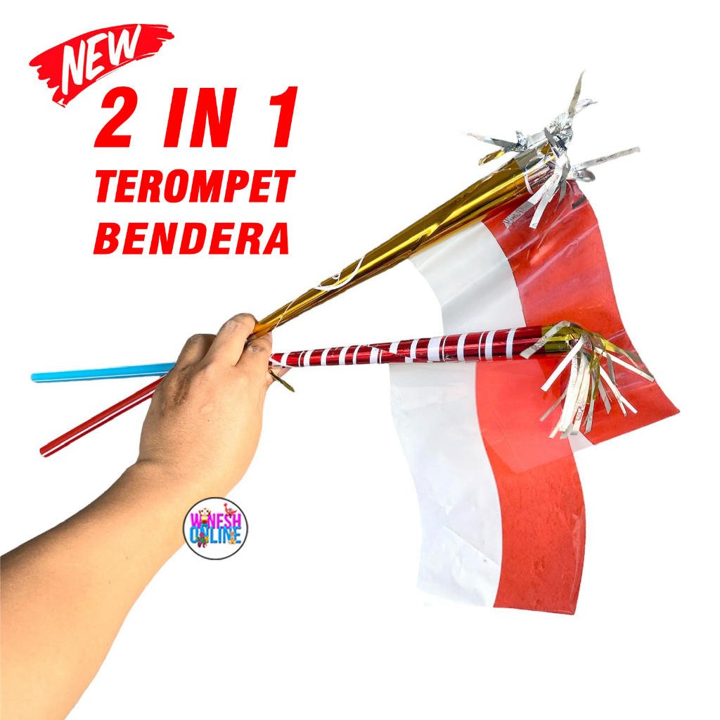 Jual NEW 2 in 1 Terompet Bendera Hari Kemerdekaan / Terompet Naga ...