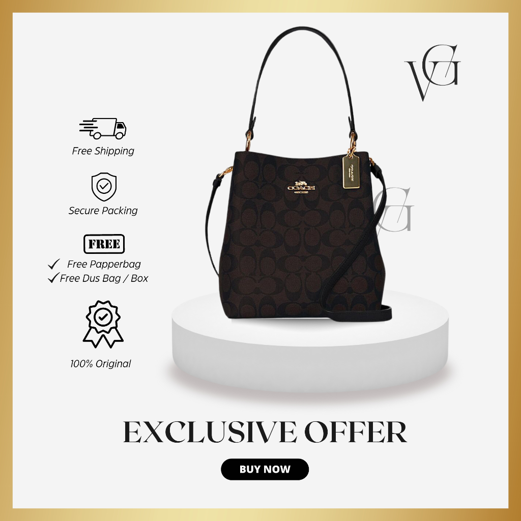 Jual [COACH] TAS MULTIFUNCTIONAL TOWN BUCKET BAG TURNLOCK SHOULDER BAG ...