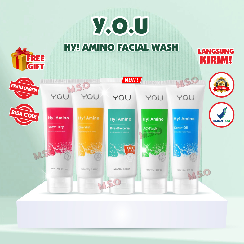 Jual YOU Facial Wash Hy Amino 100gr Face Wash Cleanser Sabun Cuci Muka ...