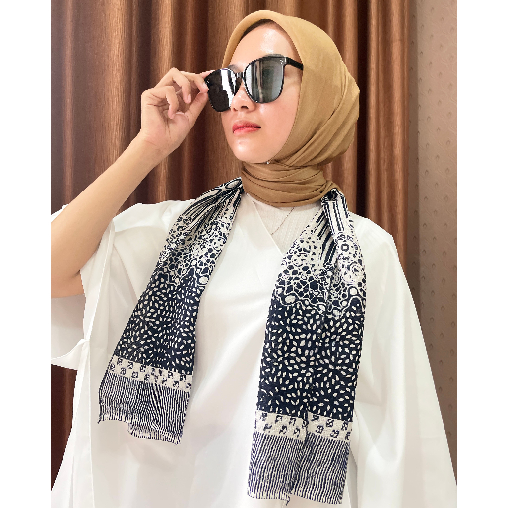 Jual BATIK SALMA Syal Scarf Slayer Batik Motif Mega Mendung Bahan ...