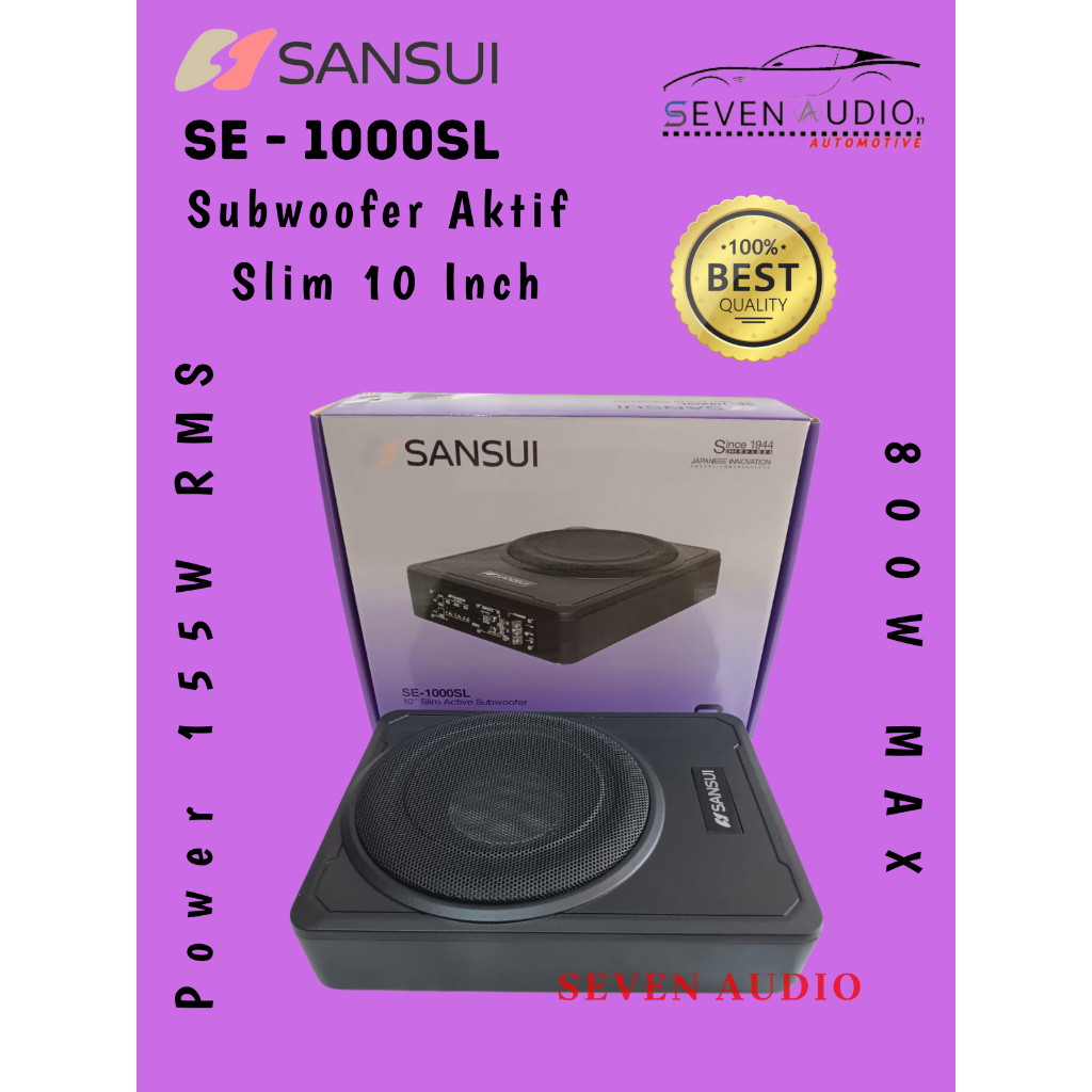 Jual Subwoofer Active 10" Sansui SE-1000SL Bass Kolong Underseat ...
