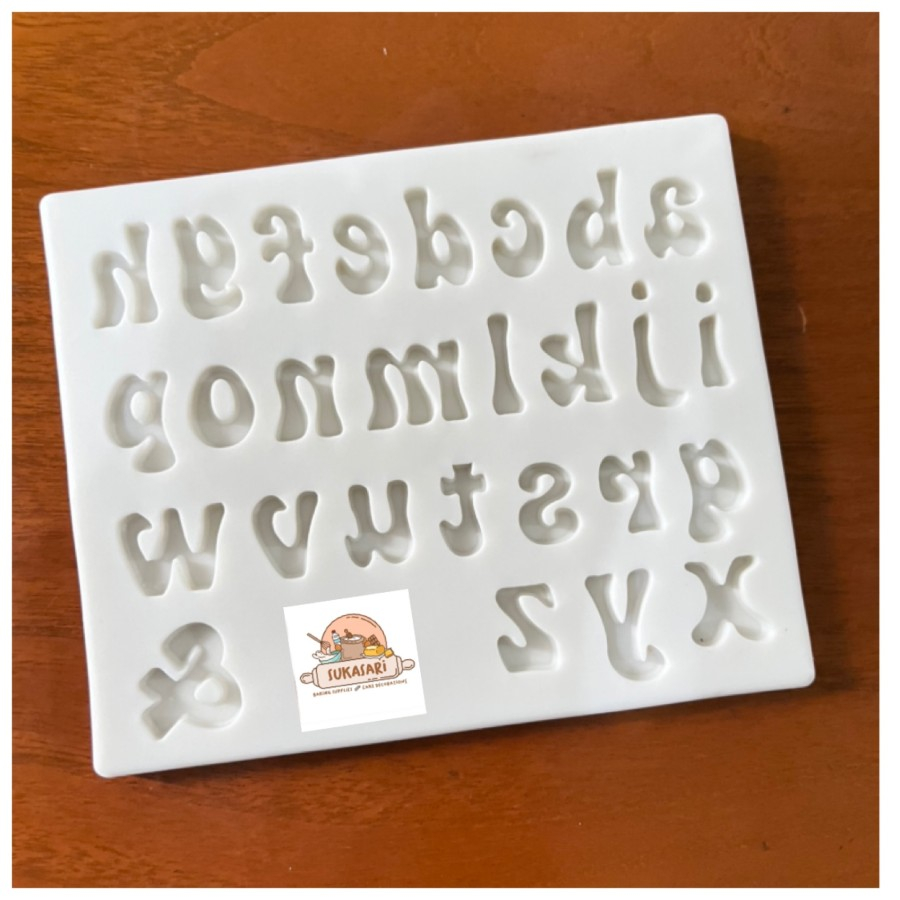 Jual Silicone mould Alphabeth no(20) Lower Case huruf kecil ABCD ...