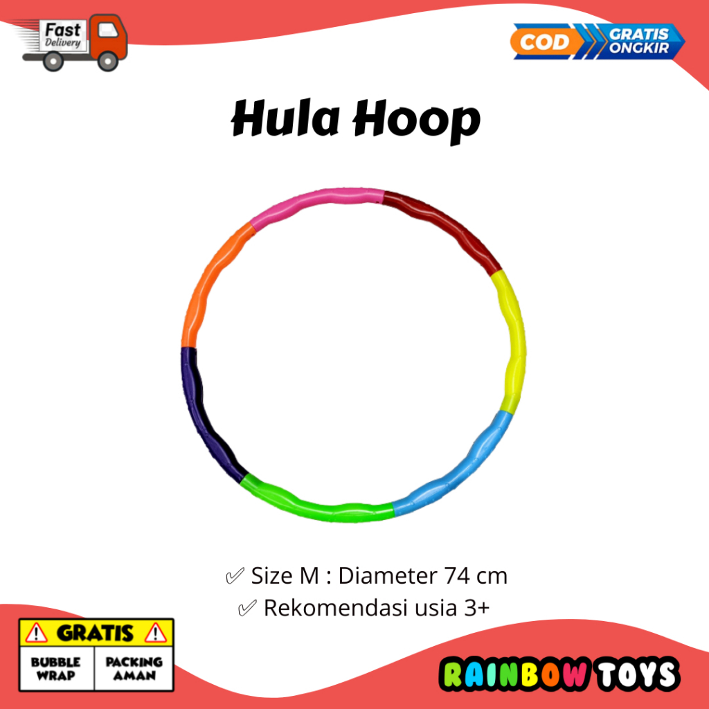 Jual Mainan Olahraga Hula Hoop Plastik Anak Hulahup Pelangi Terbaru | Shopee Indonesia