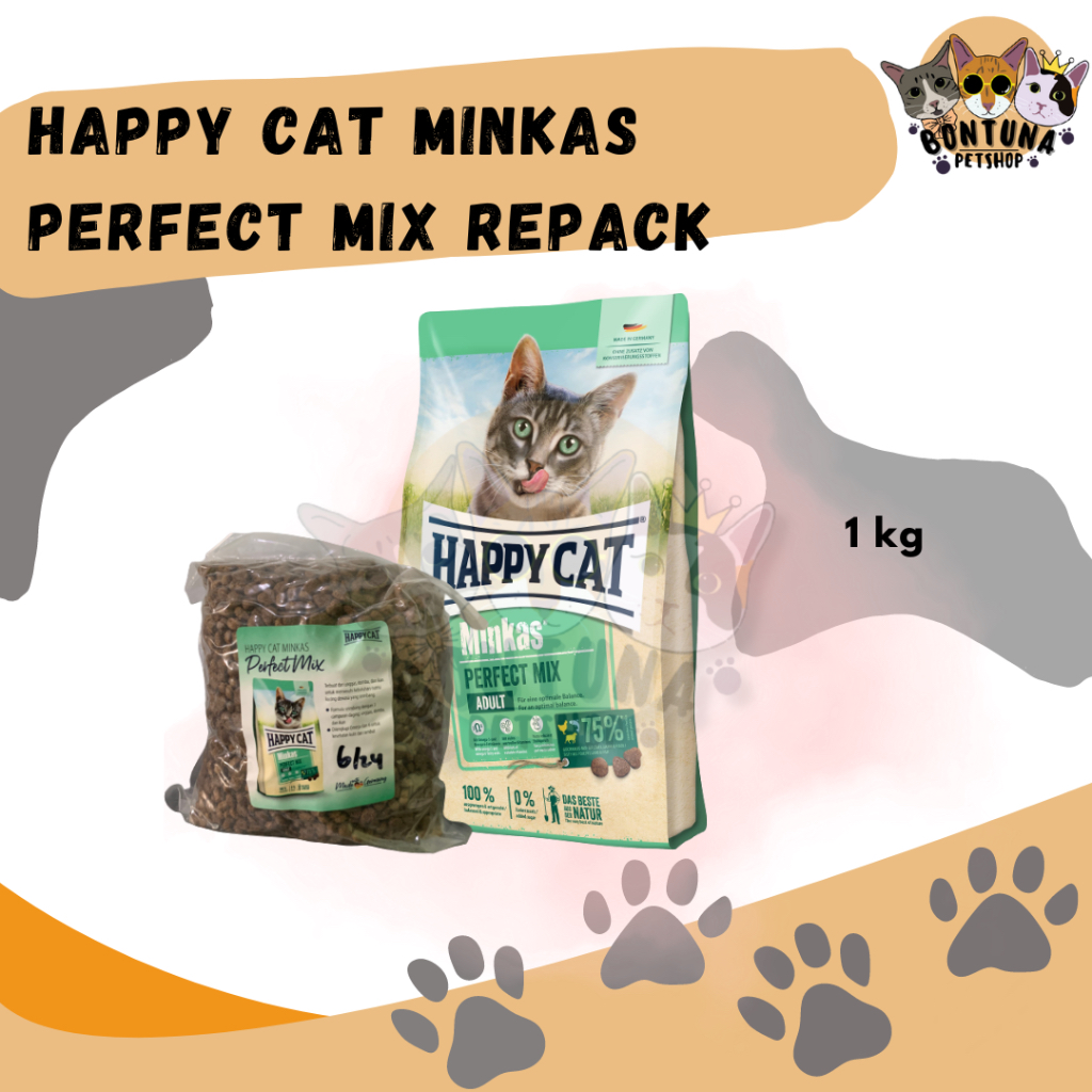 Jual Happy Cat Dry Food Minkas Perfect Mix REPACK 1 kg | Shopee Indonesia