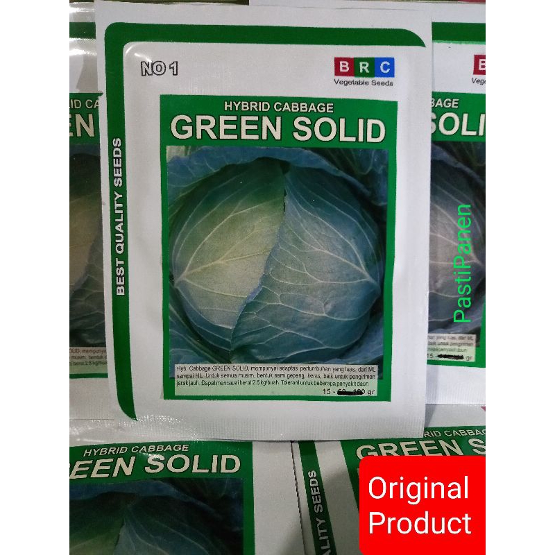Jual Benih kubis Green Solid original BRC 15 gram (-+3500 butir) kubis ...