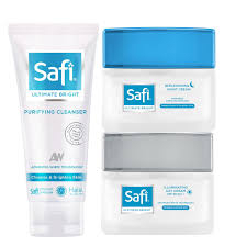 Jual [AURA] Safi ultimate bright Day 25 g / Night 25 g / Cleanser 50g Basic Pack isi 3 KECIL ...