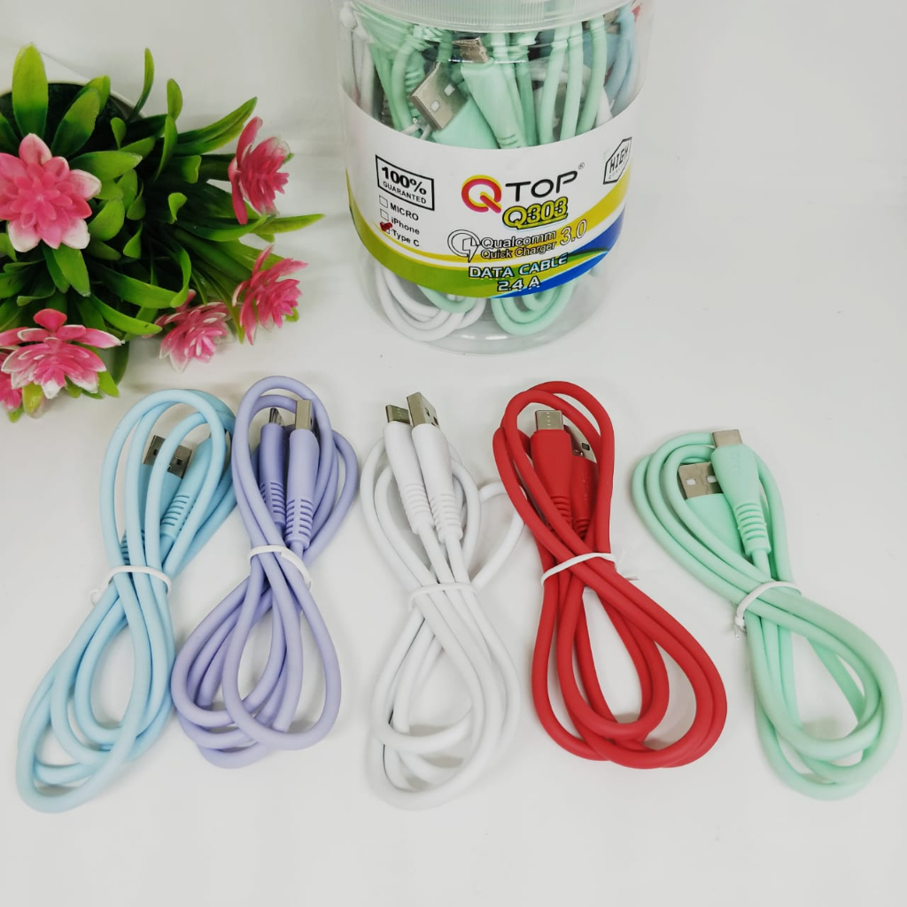 Jual Kabel data TOPLES ISI 15pc QTOP Q303 Suport super vooc Fastcharging qc3.0 2.4A ORIGINAL FOR ...