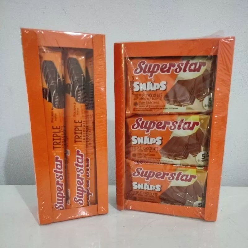 Jual SUPERSTAR TRIPLE CHOCOLATE 12x 16gr SUPERSTAR SNAPS 12x 28gr ...