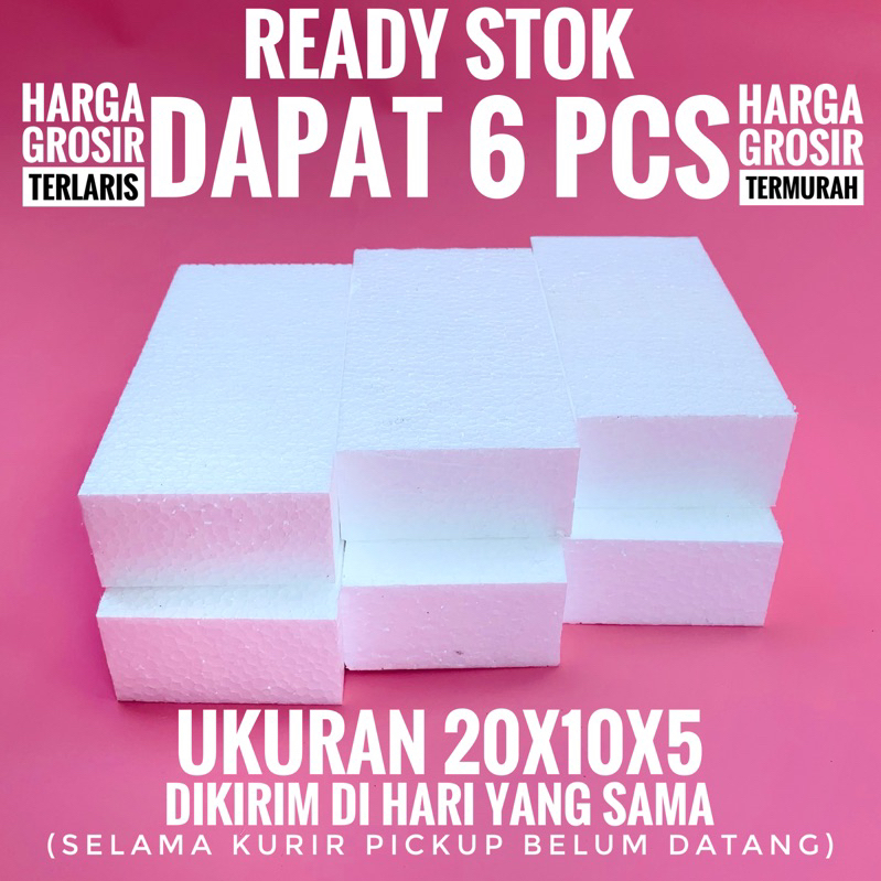 Jual Gabus Busa Styrofoam Foam Gagang Buket sterofoam isi 6 pcs Ukuran ...