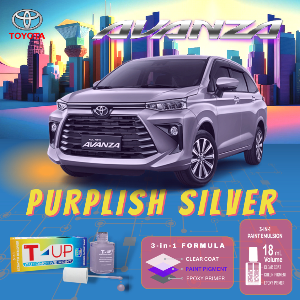 Jual Cat Oles T-UP PURPLISH SILVER utk AVANZA dan XENIA 2022 - ori ...