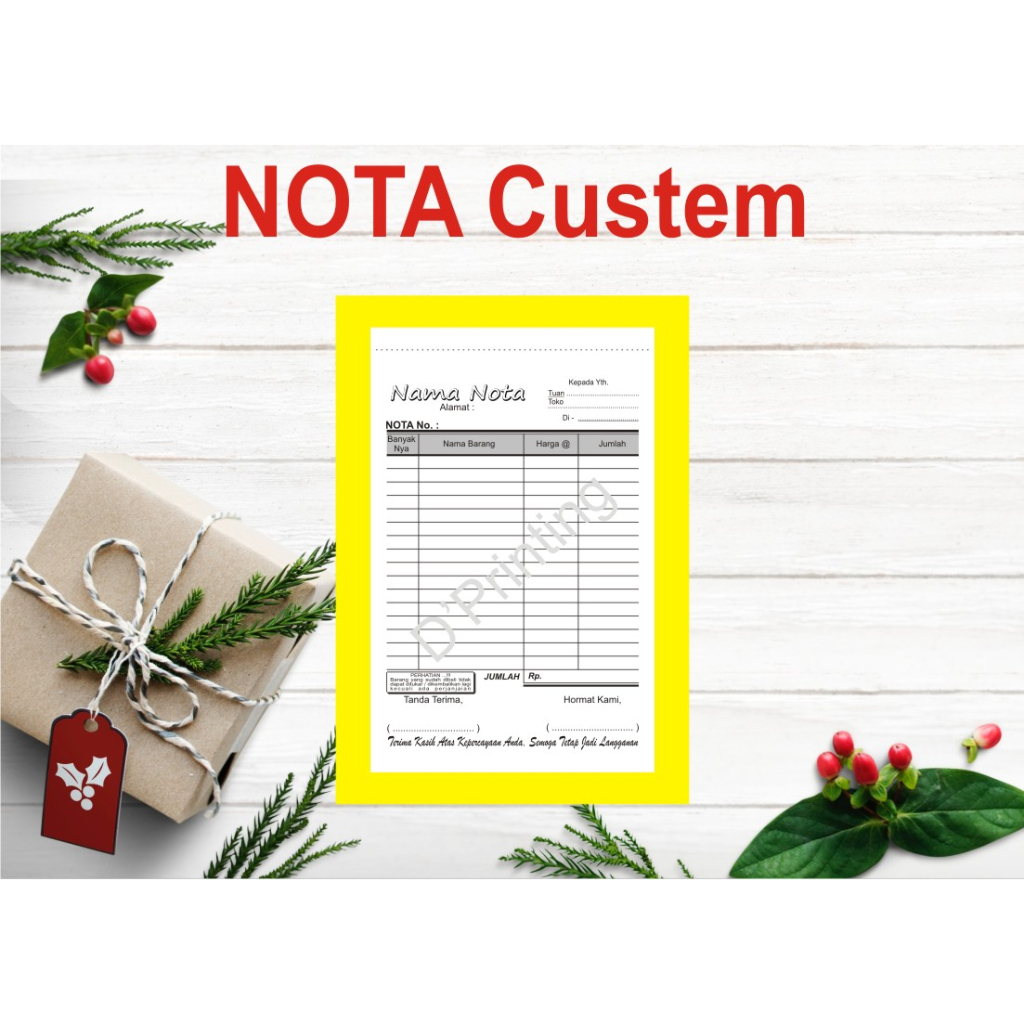 Jual NOTA CUSTOM 10X10 Dan 11 x 16 1PLY DAN 2PLY ( PROM ) | Shopee ...