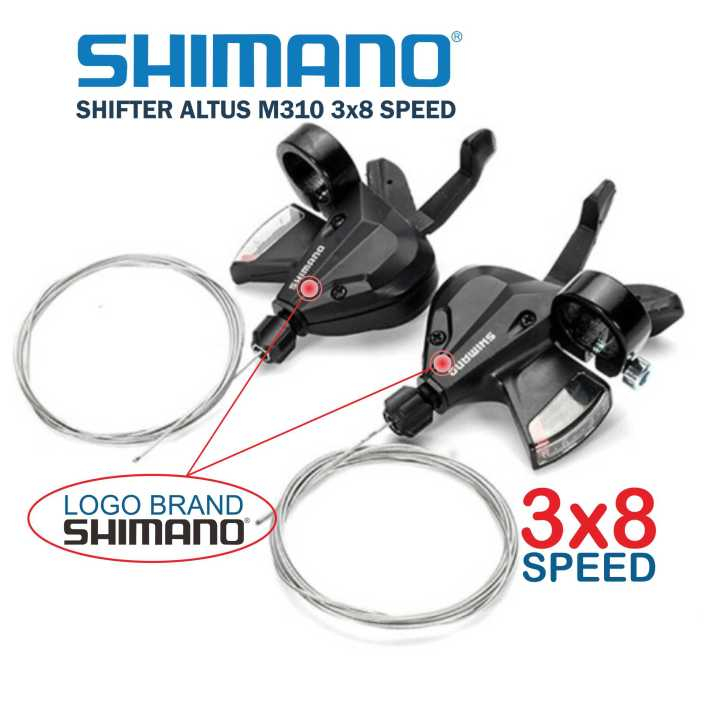 Jual Shimano Altus SL M310 SL-M370 3 x 8 Speed Shifter MTB Mountain ...