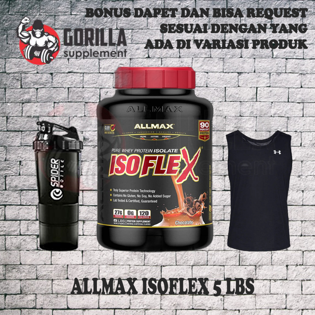 Jual ALLMAX ISOFLEX 5lbs 5lb 2.25kg 100% Whey Protein Isolate ALL MAX ...