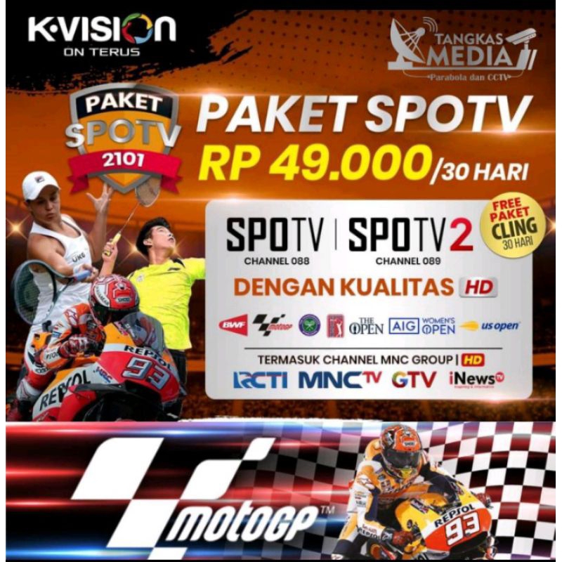 Jual K-vision UNTUK MOTO GP (SPOTV) | Shopee Indonesia