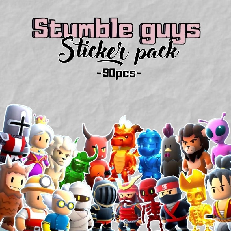 Jual STICKER PACK GAME STUMBLE GUYS 90PCS (WATERPROOF) | Shopee Indonesia
