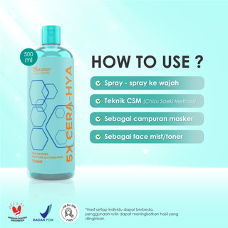 Jual Autumn 5X Cera-Hya Skin Barrier Moisture & Hydrating Toner 500ml ...