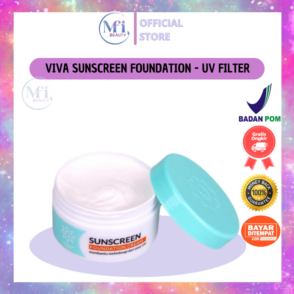 Jual MFI - Viva Sunscreen Foundation - UV Filter | Netto 22gr | Shopee ...